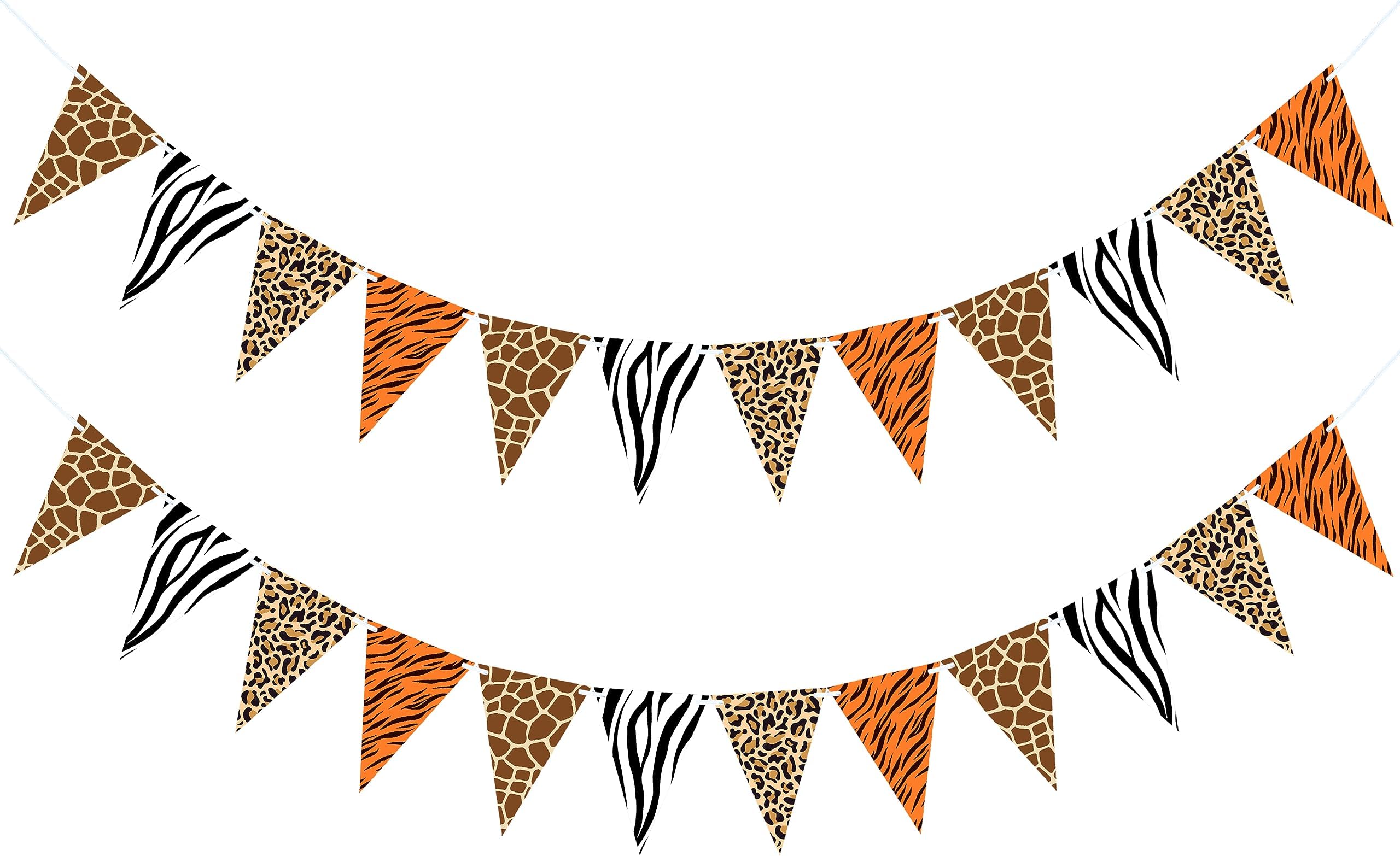 Amazon.com: Jungle Birthday Banner,Leopard Print Banner,Safari party ...