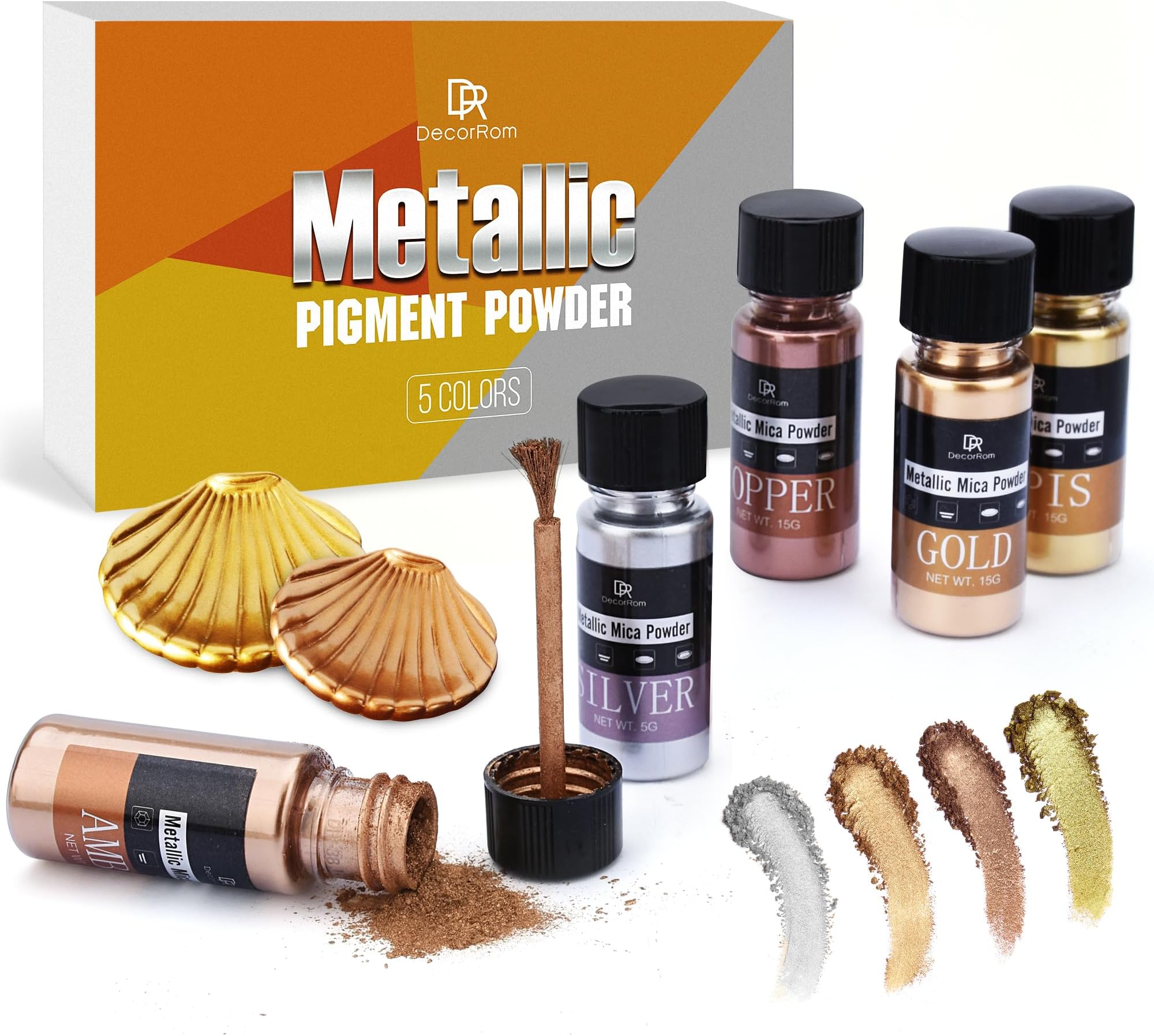 Amazon.com: Metallic Pigment Powder - 5 Colors Epoxy Resin Color ...