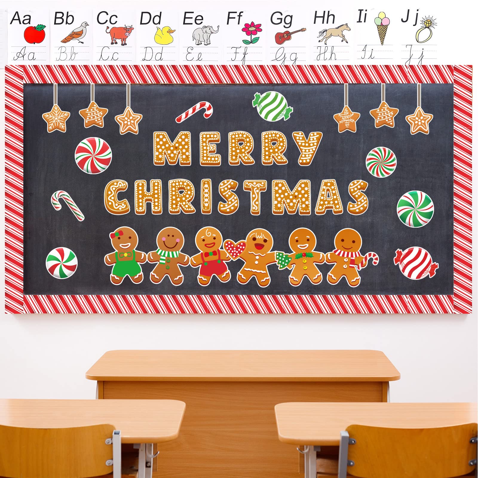 Snapklik.com : Whaline Christmas Gingerbread Bulletin Board Decorations ...