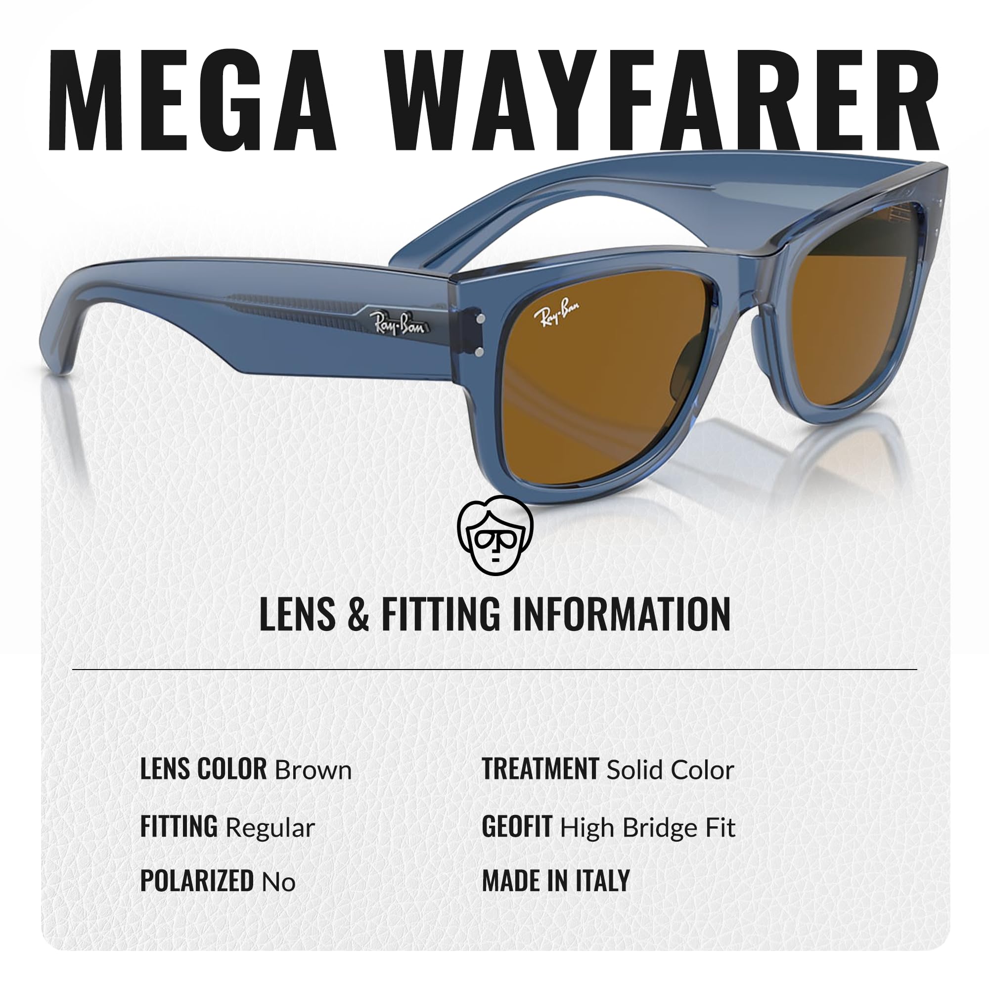 Snapklik.com : Ray-Ban RB0840S MEGA WAYFARER Square Shape Sunglasses