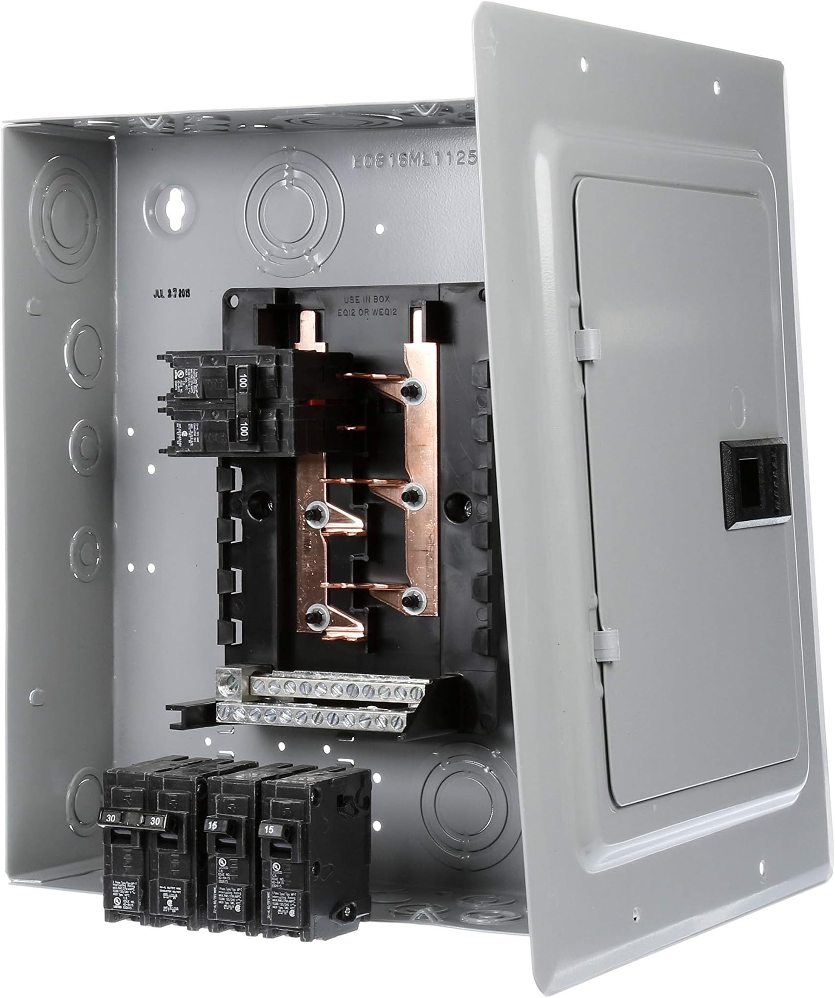 Murray LC110DFCGP Load Center, 10 Space, 20 Circuit, 100A, Main Breaker ...