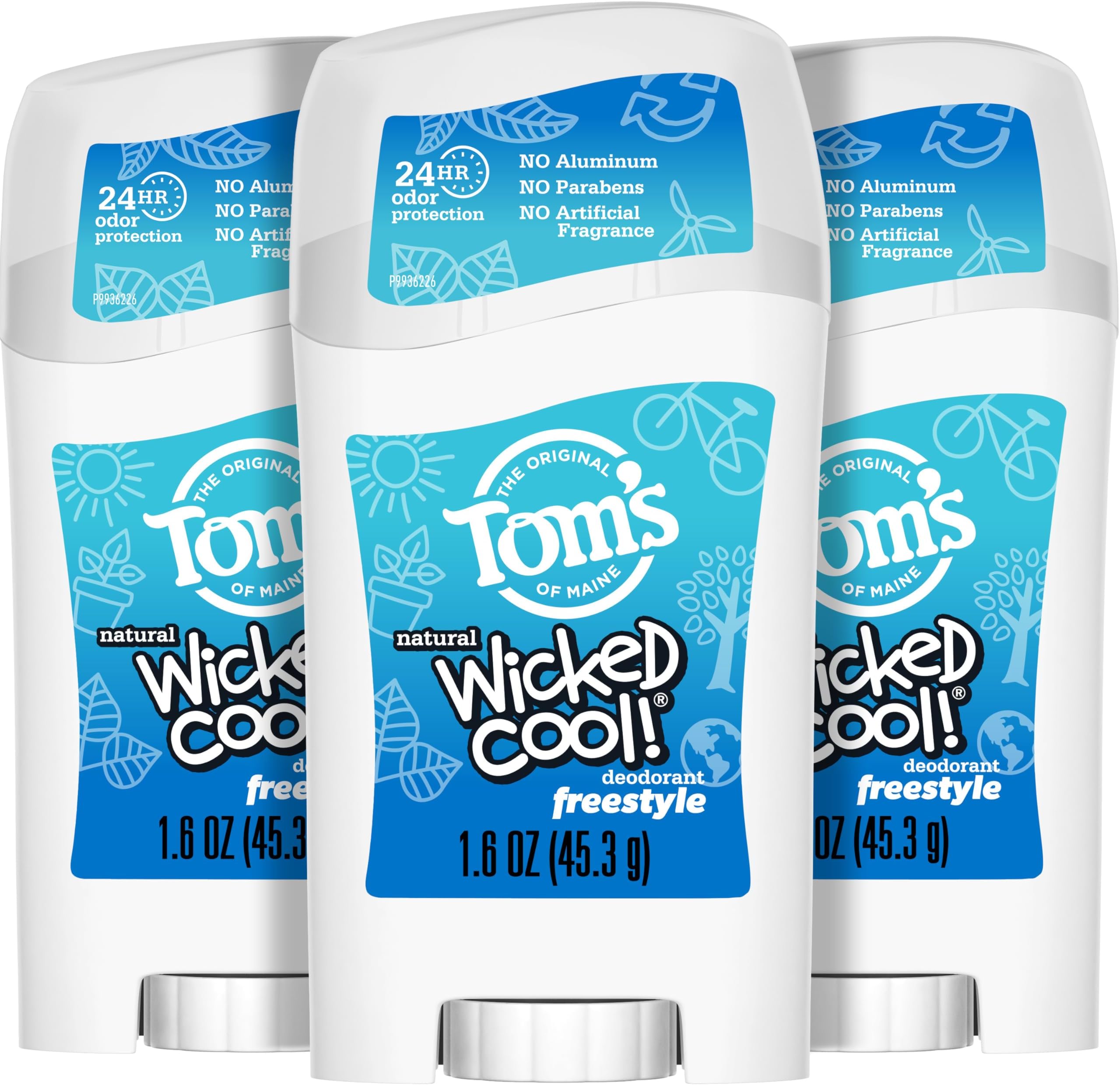 Amazon.com: Tom's of Maine Aluminum-Free Wicked Cool! Natural Deodorant ...