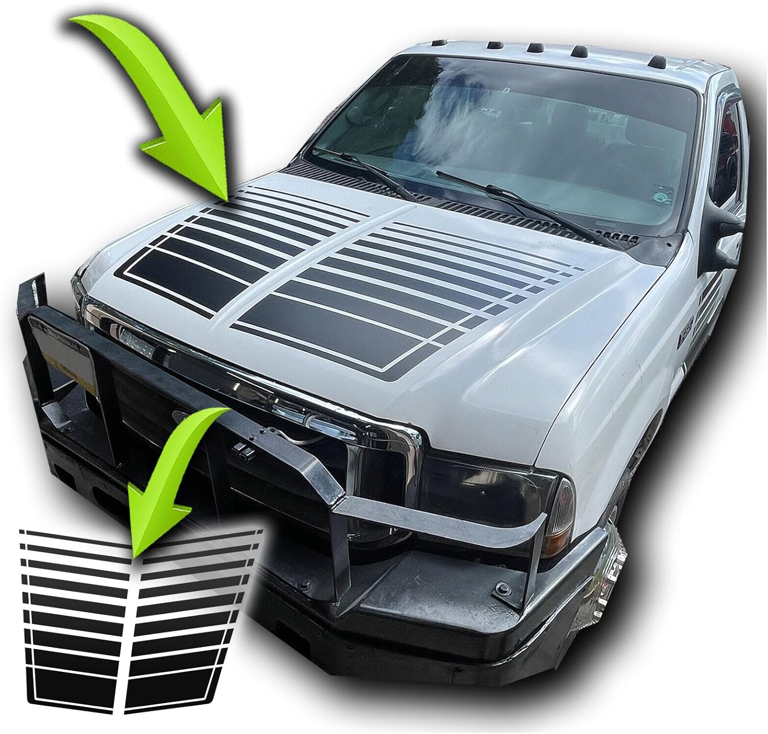 Amazon.com - BENINI DESIGN STUDIO Strobe Hood Racing Stripes Vinyl ...