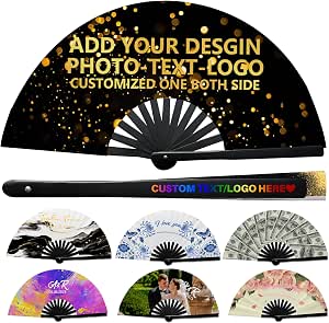Amazon.com: DGJSSK Personalized Fans Decorative Folding Fans Custom Fan ...
