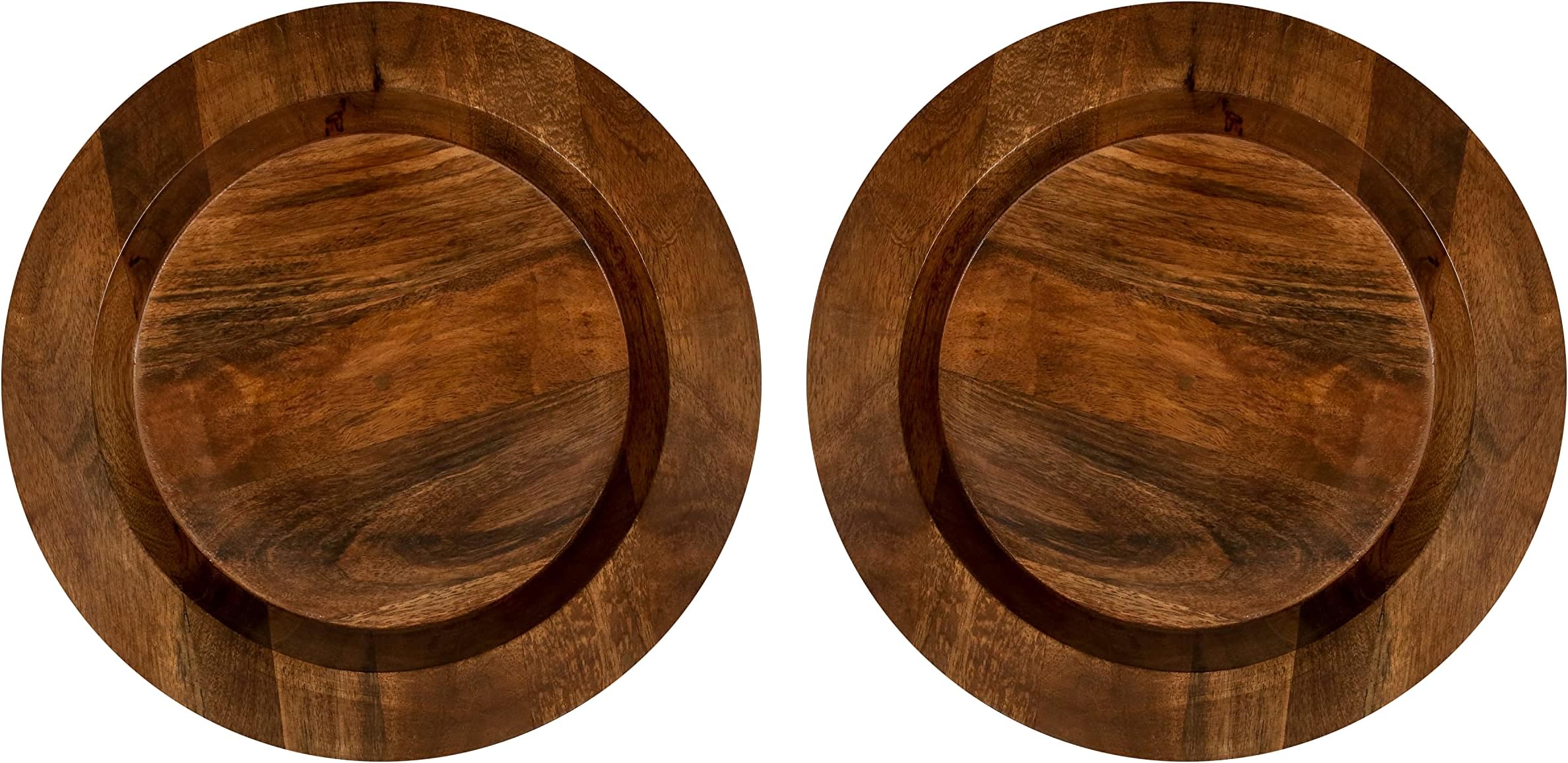 Amazon.com | Hobby Lobby Wood Grain Plate Charger Set of 4: Charger Plates