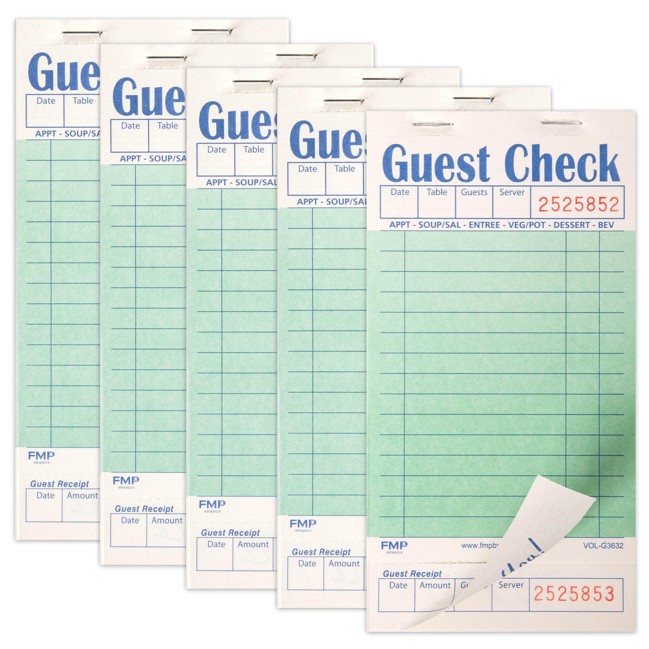 Snapklik.com : FMP Brands Guest Check Books For Servers, Server Note ...