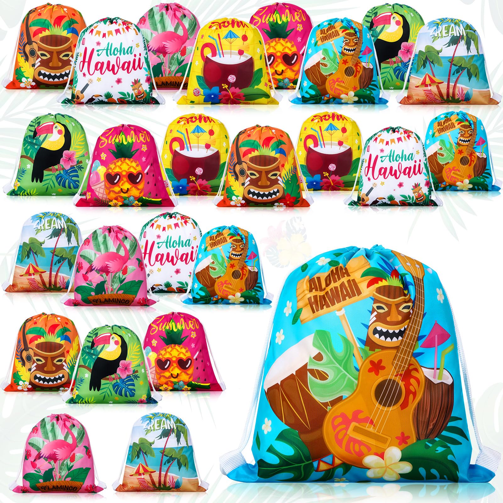 Amazon.com: Panelee 24 Pcs Hawaiian Party Favor BagsHawaii Gift Bag ...