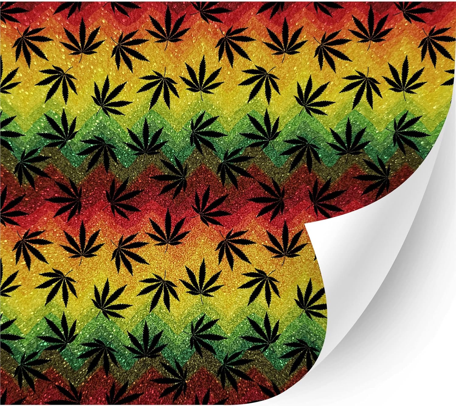 Amazon.com: HTV4U 4/20 SparklePrint Cannabis Heat Transfer Vinyl (Rasta ...