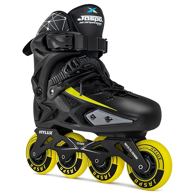 JASPO Hylux Inline Skates for Adults, PU Wheels, ABEC-7 Bearings, Hard ...
