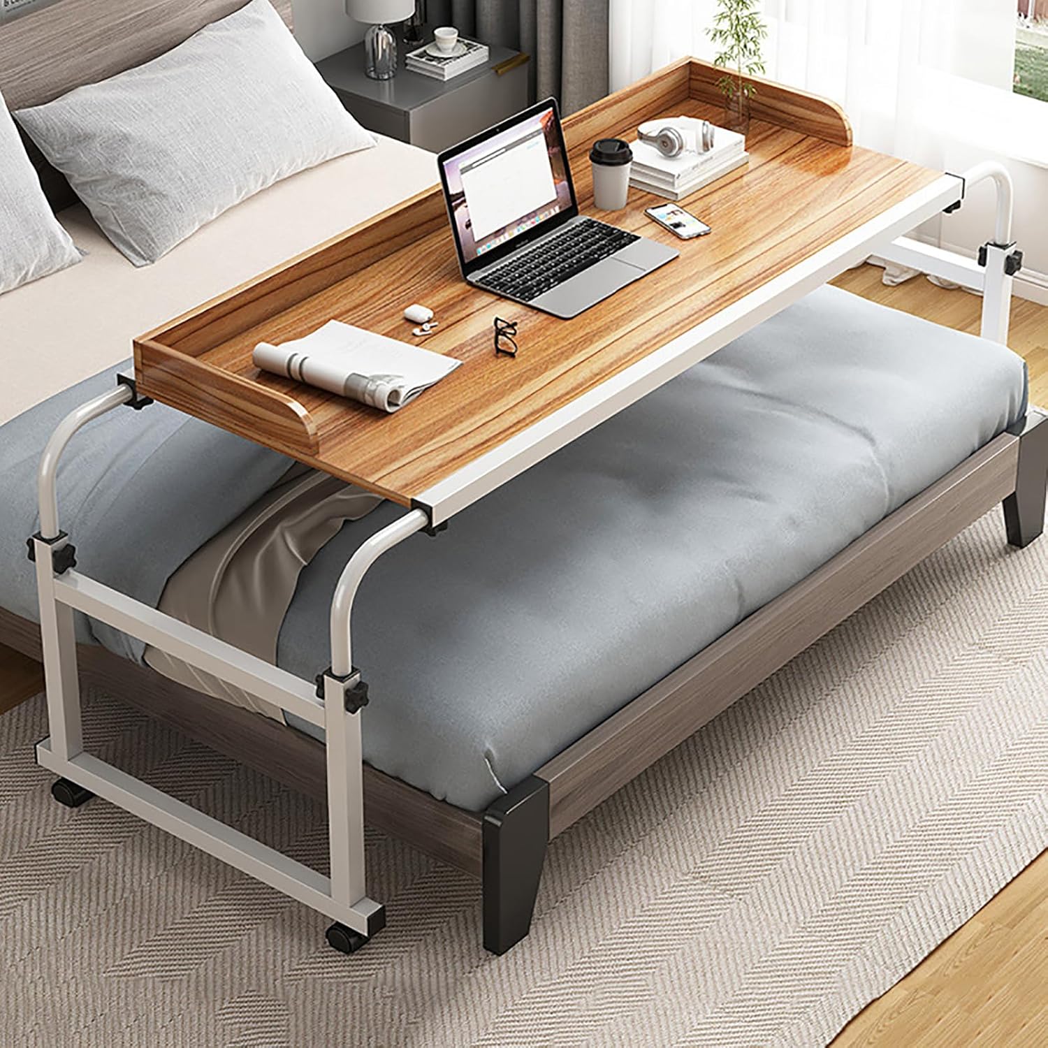 Hospital Table Over Bed for Home Use Swivel,Over The Bed Table with ...