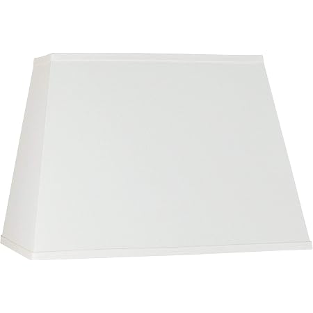 Rectangular Lamp Shade Cream Faux Silk Large 17" Wide x 8" Deep x 10 ...