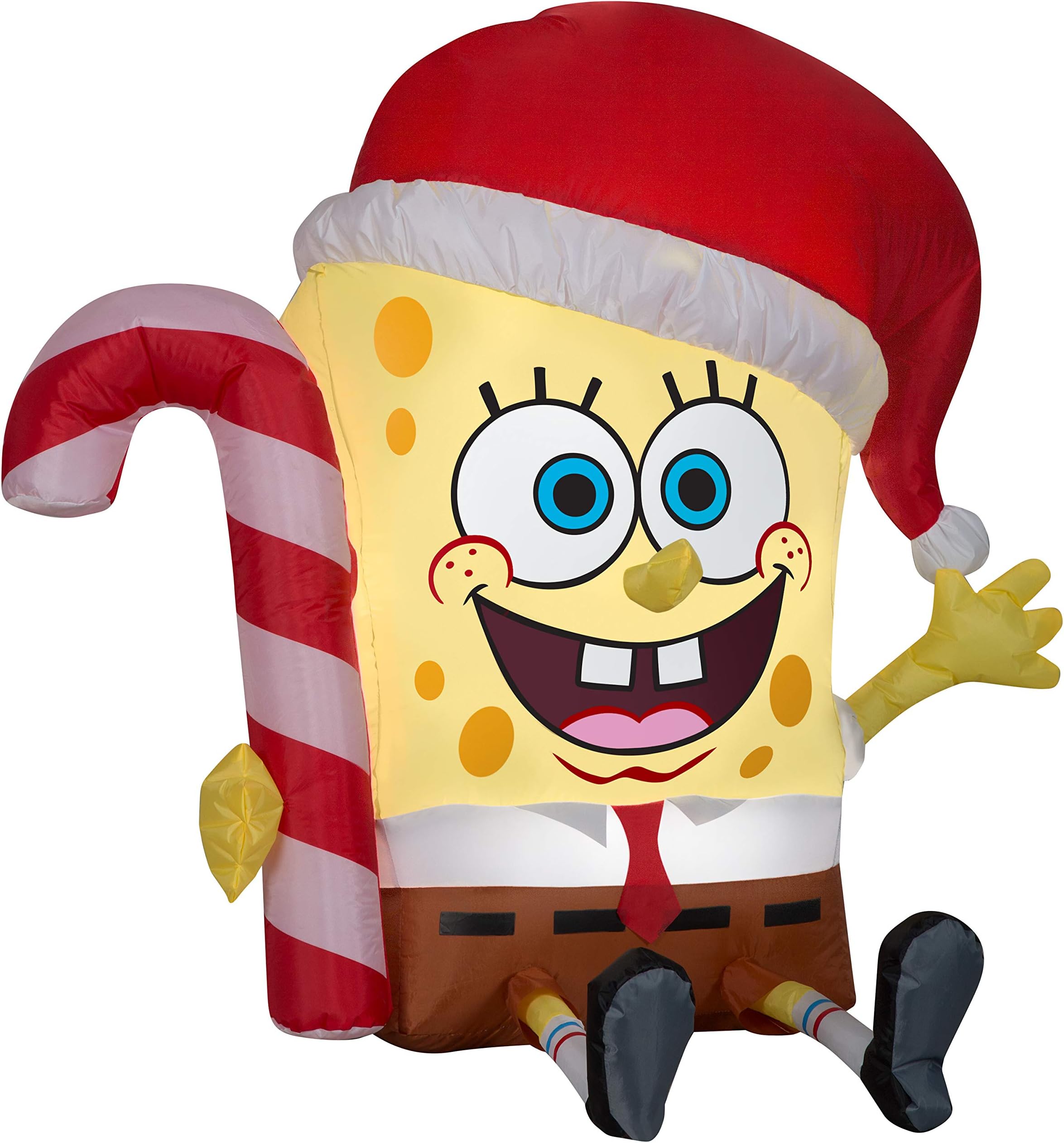 Amazon.com: Gemmy Christmas Airblown Inflatable Minion Bob in Santa Hat ...