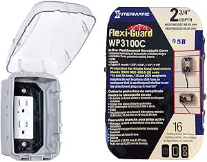 Intermatic Flexi-Guard WP3100C In-Use Weatherproof Exterior Receptacle ...