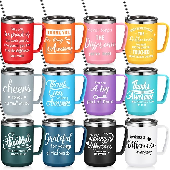Umigy 12 Pcs Employee Appreciation Coffee Mug Gift Bulk Christmas Thank ...