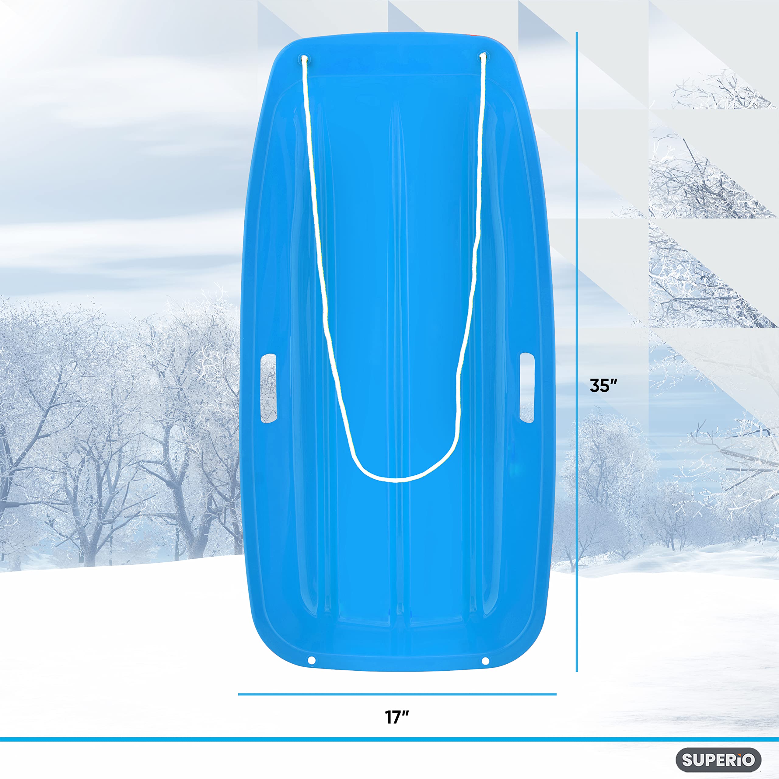 Snapklik.com : Superio Toboggan Snow Sleds For Kids And Adults, 35 ...