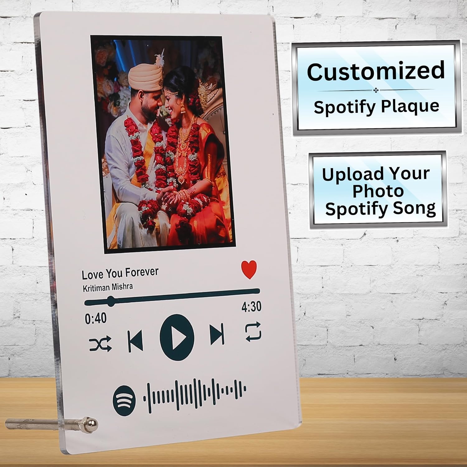 UPAHARAM Customized Spotify Photo Frame | Personalized Table Top ...