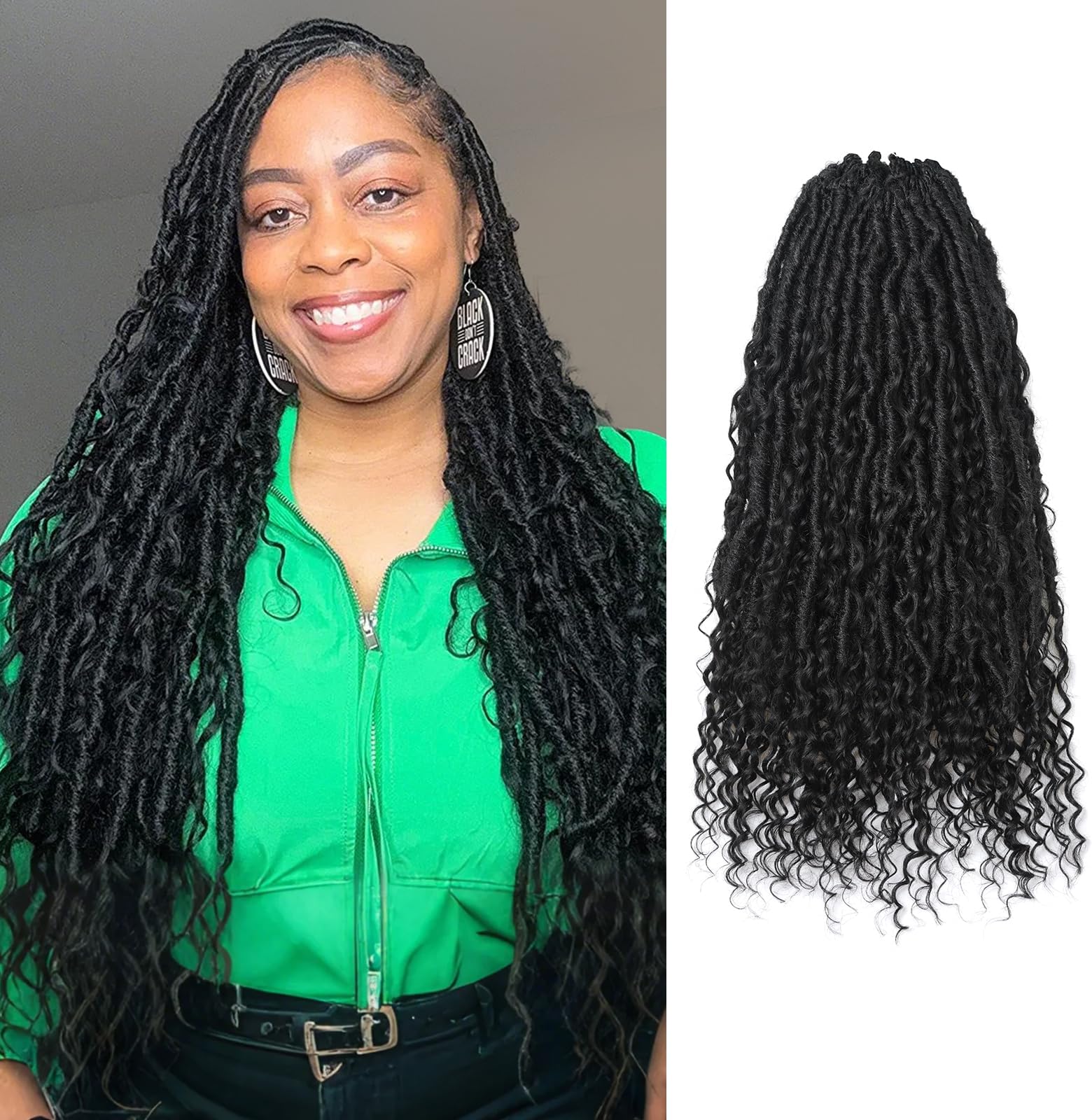 Amazon.com : Toyotress French Curl Locs Crochet Hair - 14 Inch 8 Packs ...