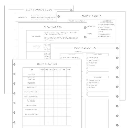 Amazon.com: BetterNote Cleaning Plan Refill for Disc Notebook, Daily ...