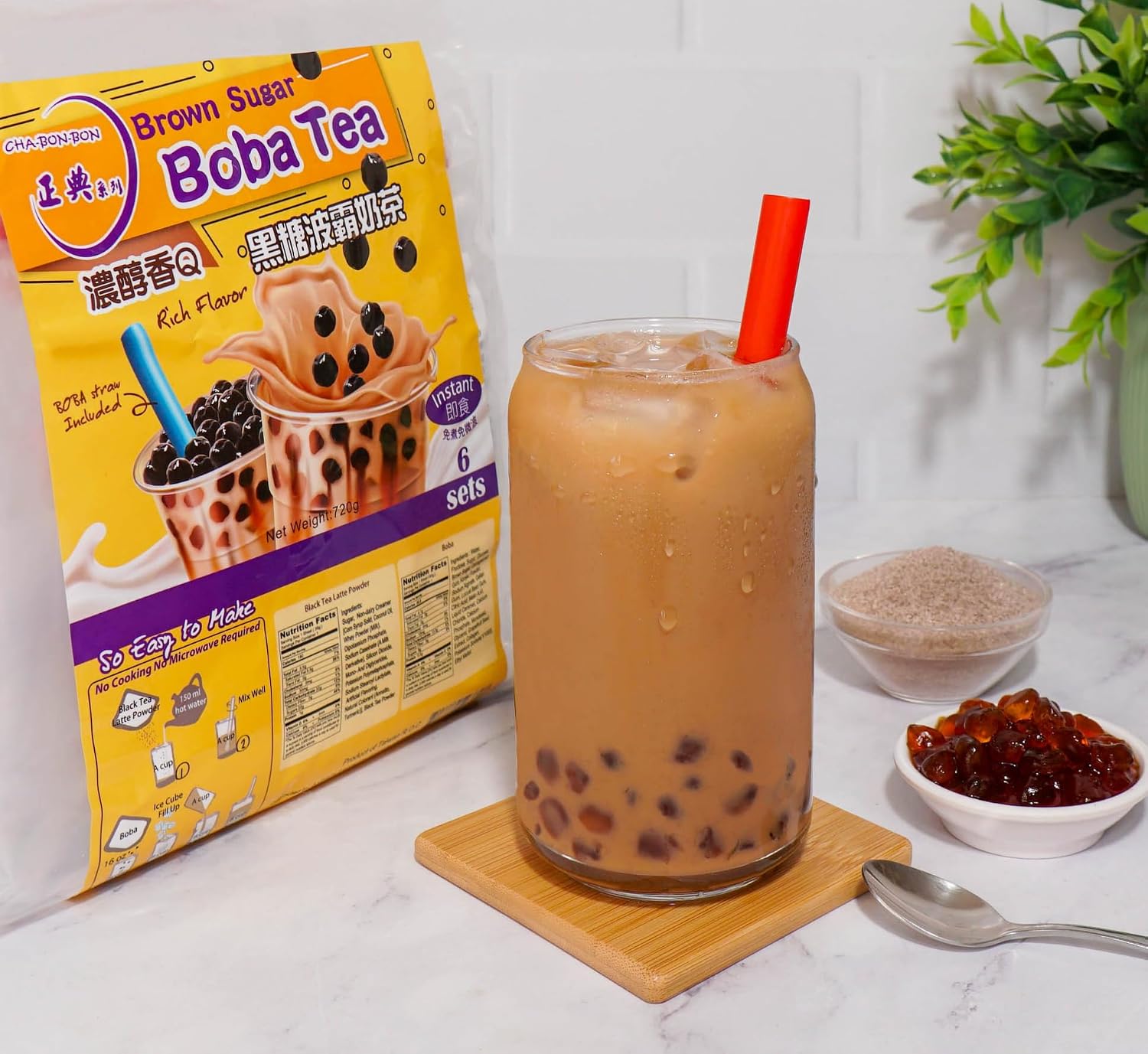 Amazon.com: (6 drinks) BOBA CRAFTERS Instant Boba Tea Kit - Authentic ...