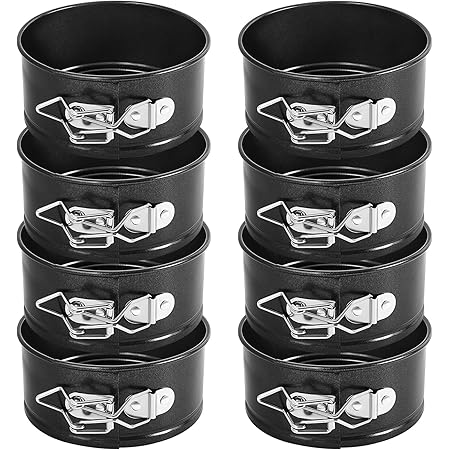 Amazon.com: Sunnyray Set of 8 4 Inch Springform Pans Small Leakproof ...