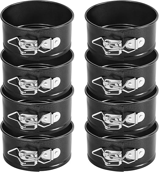 Amazon.com: Sunnyray 8 Pcs 4 Inch Springform Pan for Baking Mini ...