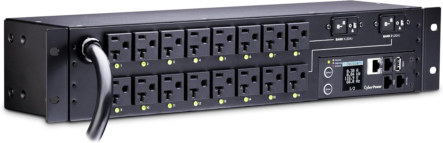 Amazon.com: CyberPower PDU81003 Switched Metered-By-Outlet PDU, 100 ...