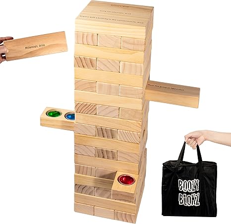 Amazon.com: Boozy Blokz - Giant Tumble Tower Jello Shot Game for Adults ...