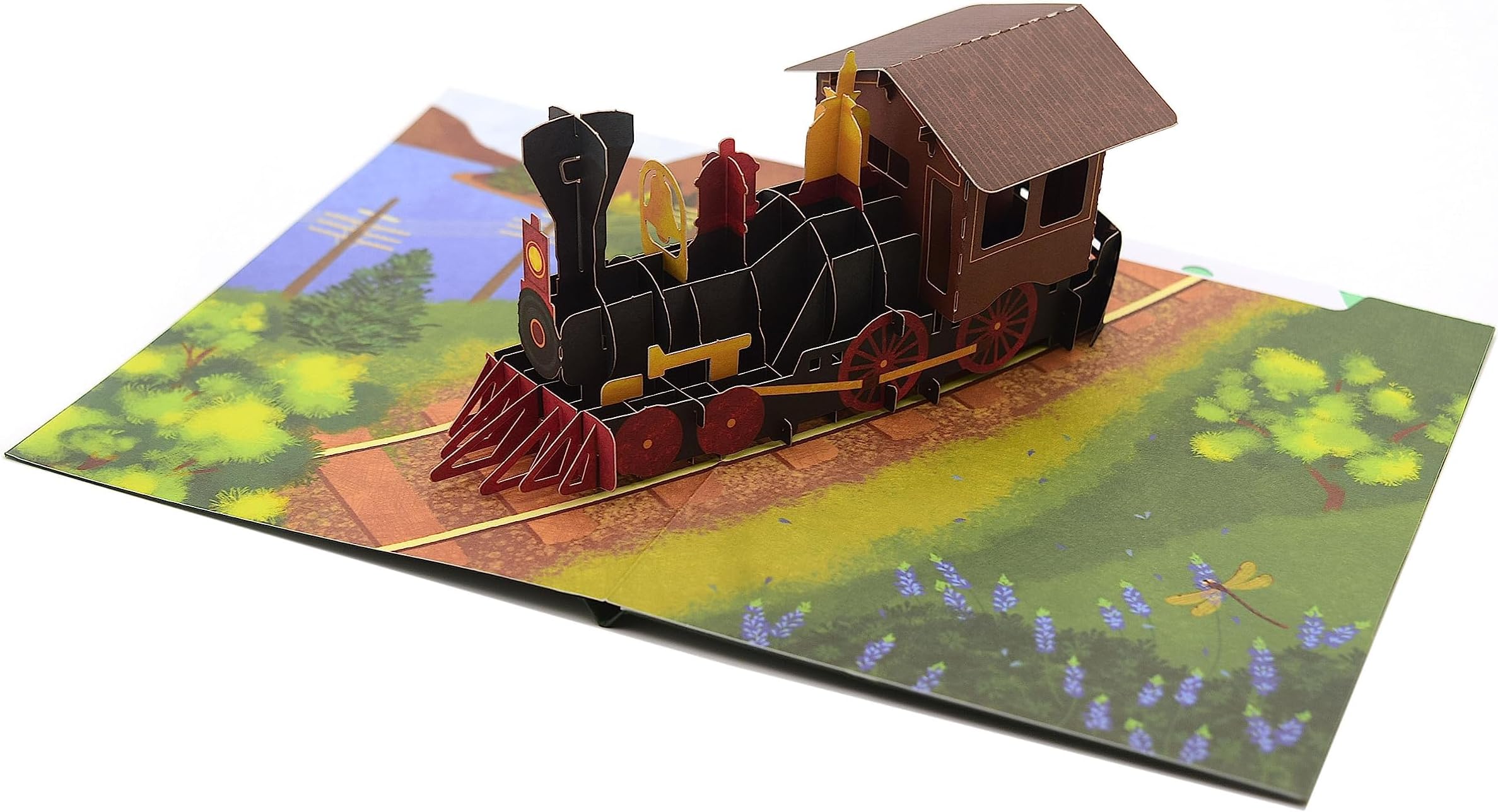 Steam Train Design 3D Pop Up Card Greeting Card Birthday Card Train ...