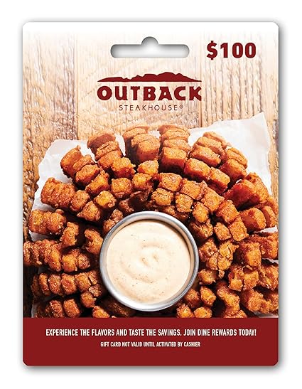 Amazon.com: Outback Steakhouse Physical Gift Card | Restaurant : Gift Cards
