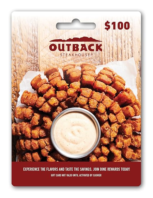 Amazon.com: Outback Steakhouse Physical Gift Card | Restaurant : Gift Cards