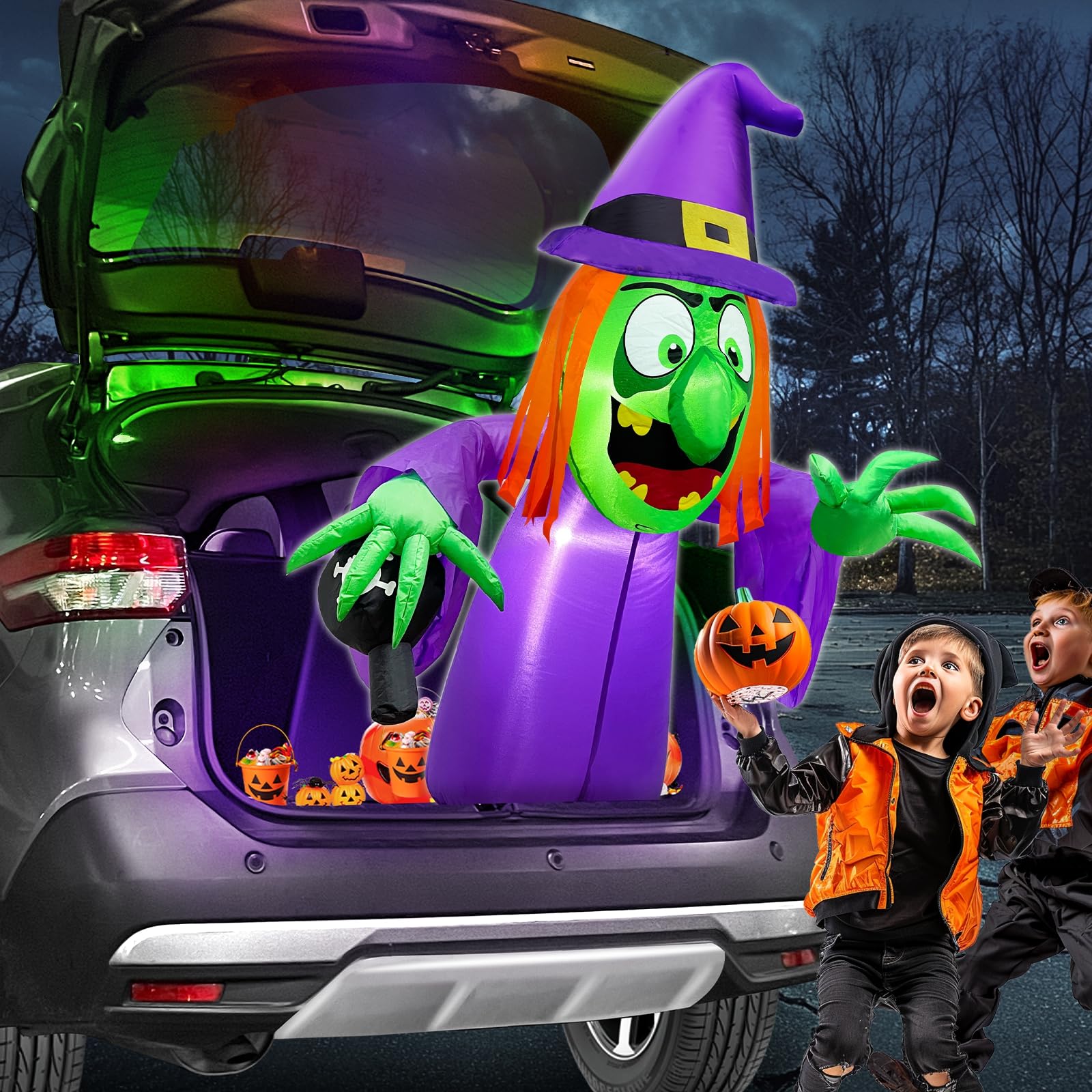 Amazon.com: 3.6 Ft Halloween Trunk or Treat Car Decorations Inflatable ...