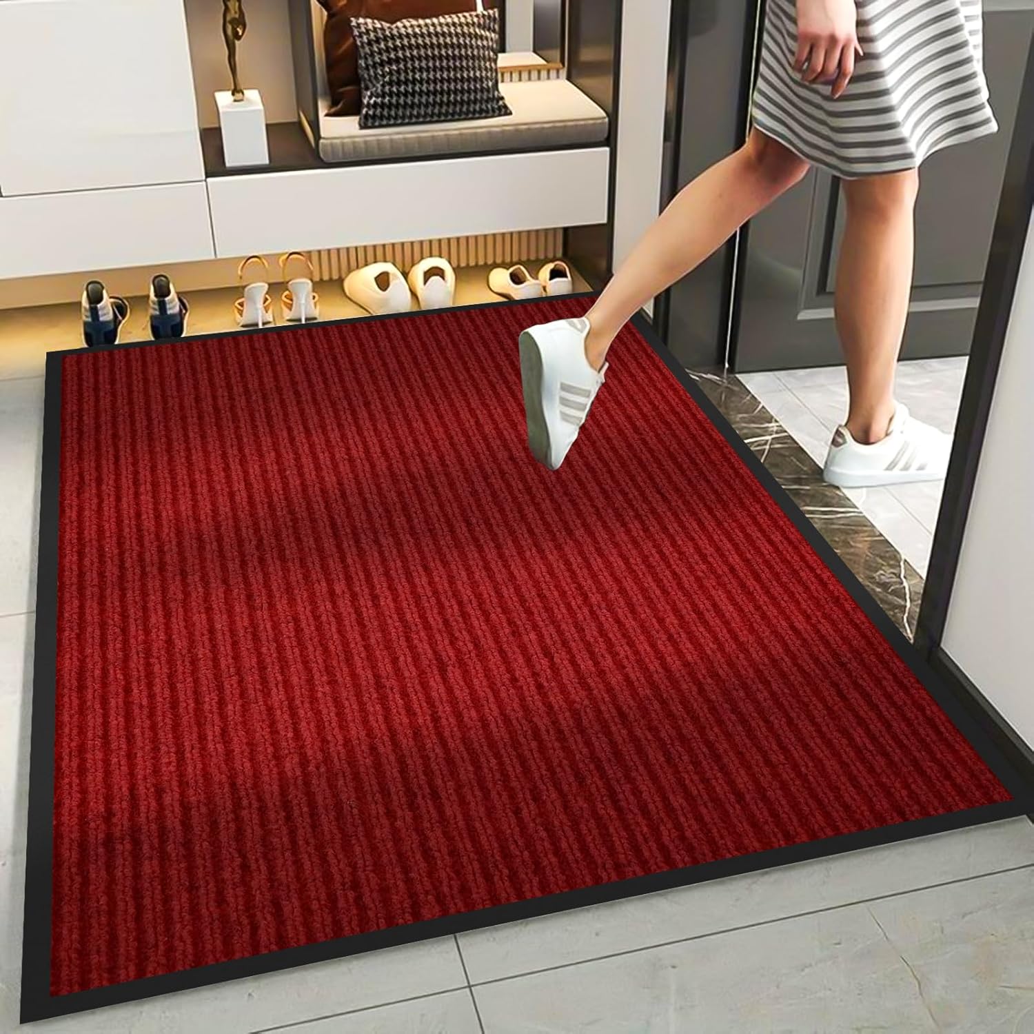 Durable Large Door Mat, Heavy Duty Indoor Outdoor Doormat, Low Profile ...