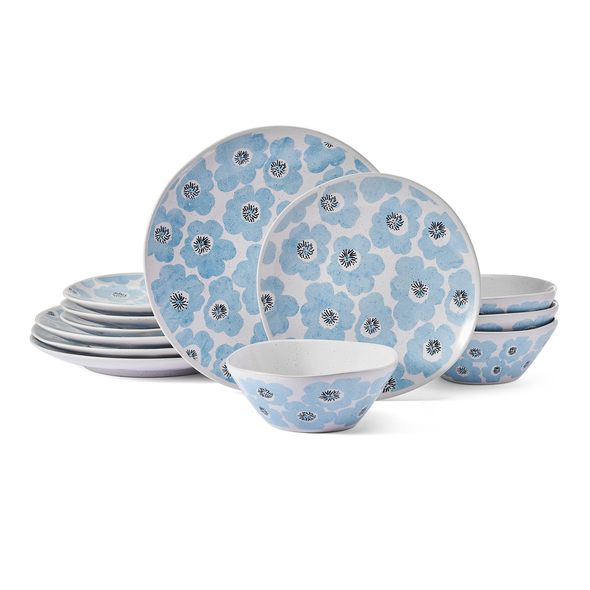 Amazon.com | Pfaltzgraff Radiant Floral Bloom 12 Piece Plate Bowl ...