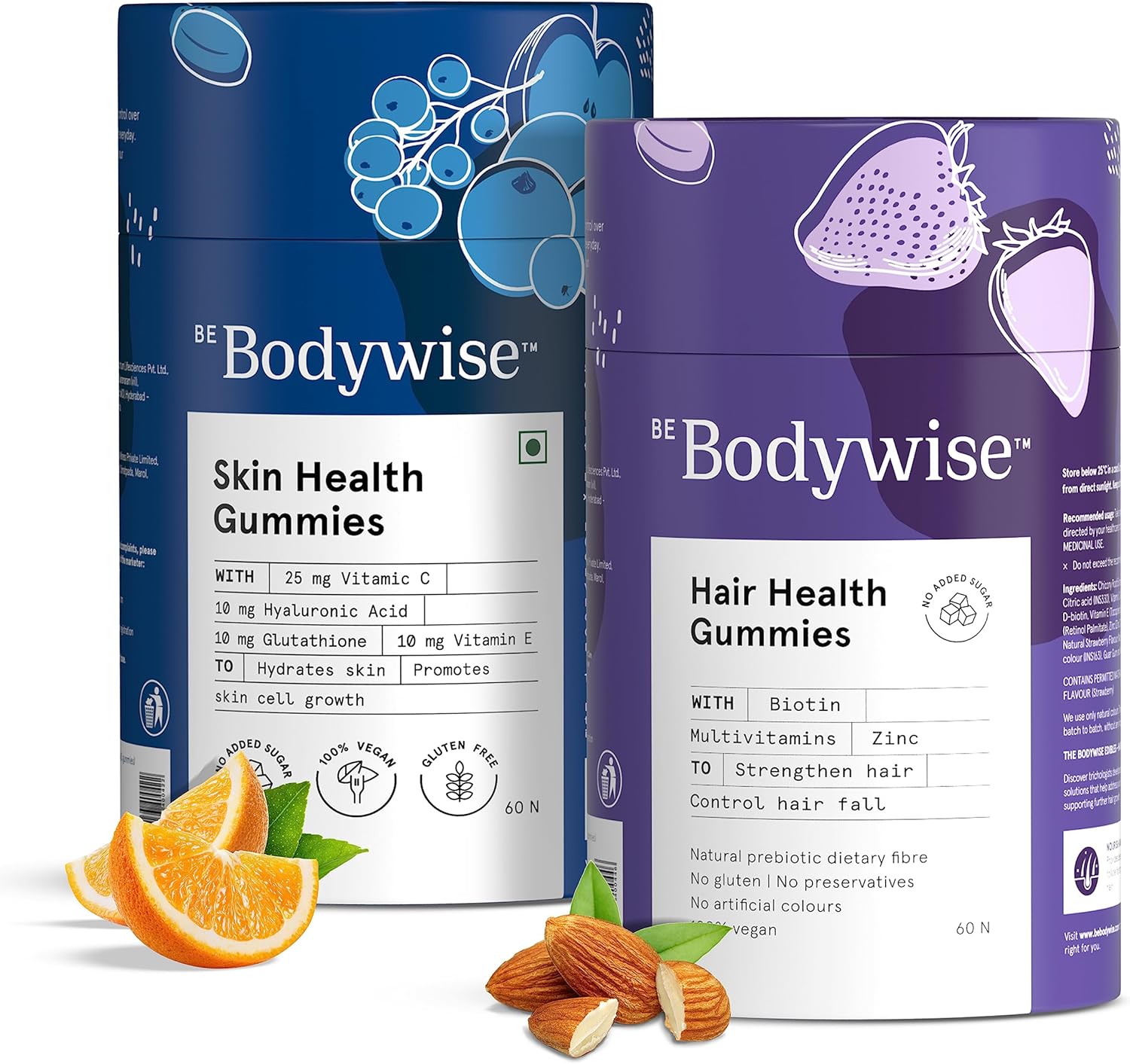 Be Bodywise Gummies for Skin & Hair | Combo of 120 Gummies | Skin ...