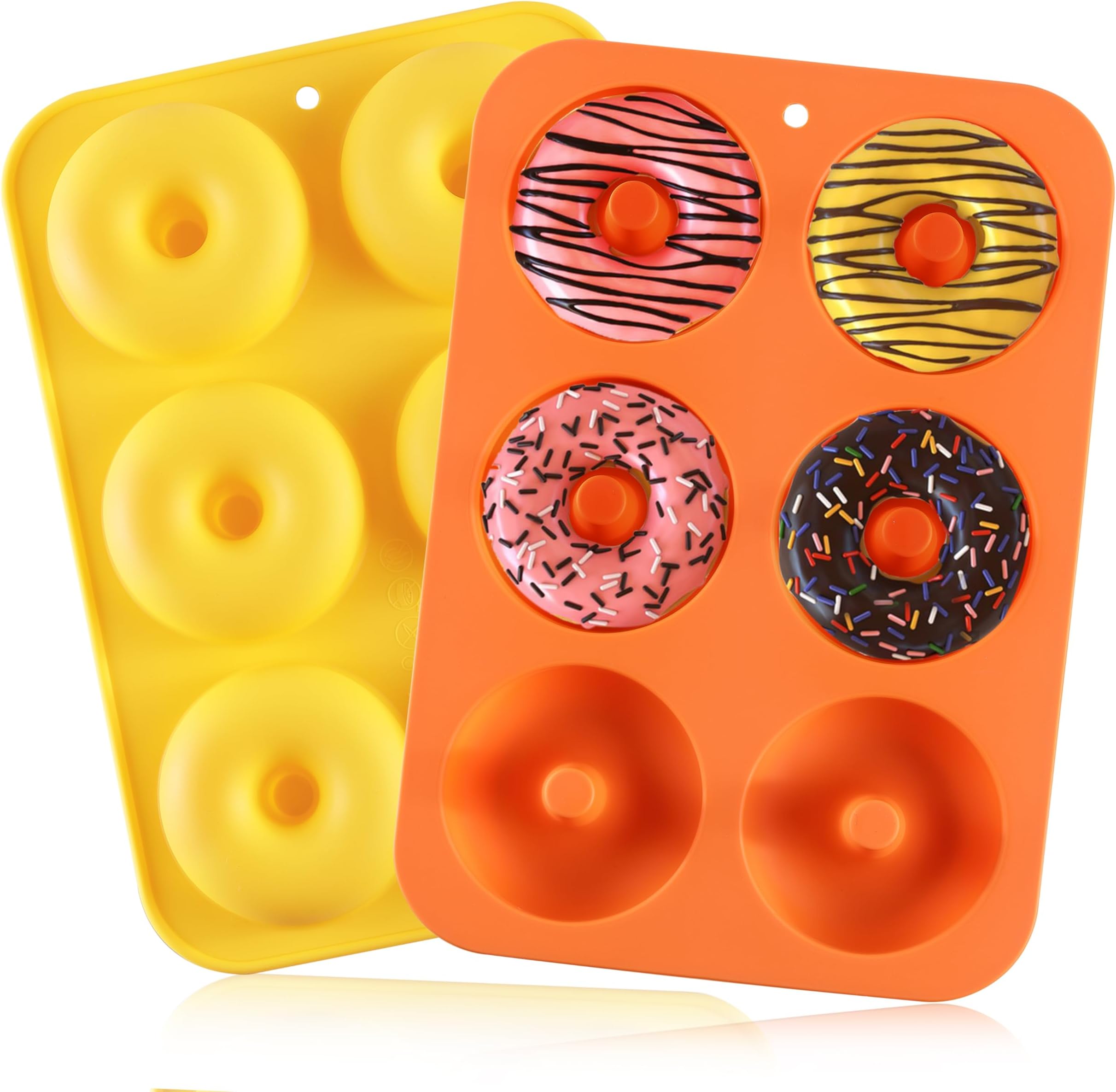 Amazon.com: Anaeat Full Size Donut Baking Pans 3 Pack, Big Size 4 Inch ...