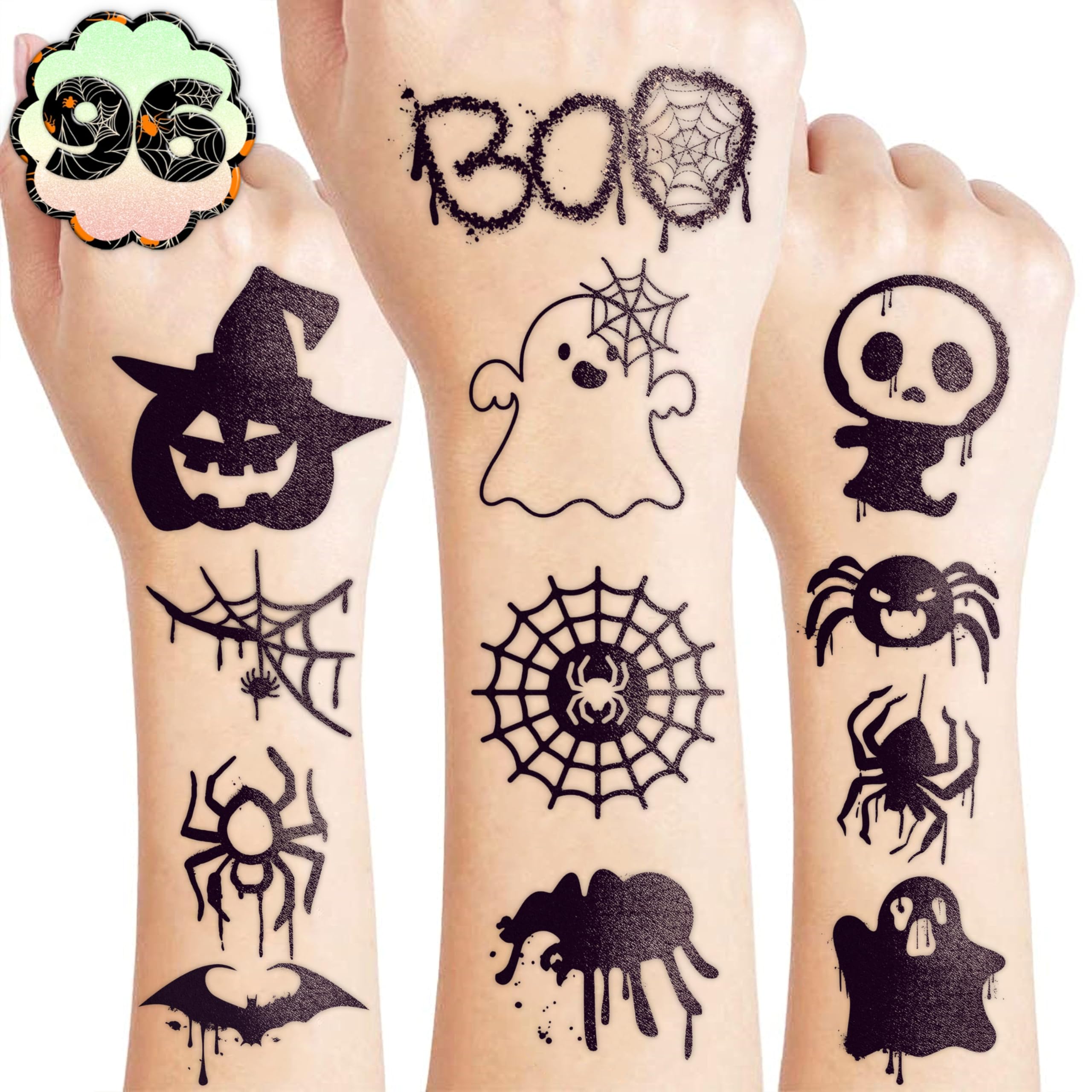 Amazon.com : Halloween Temporary Tattoos Stickers for Kids Funny ...