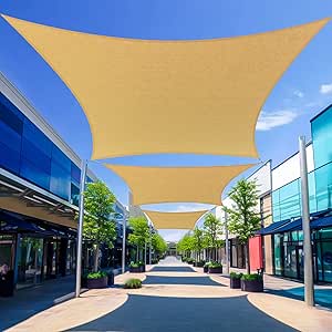 Amazon.com : Cisvio 10'X30 Sand Shade Sail Rectangle Curved Sun Shade ...