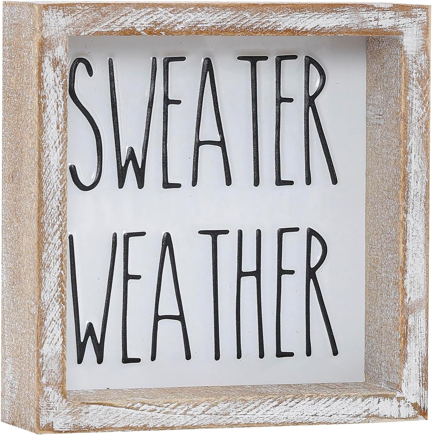 Amazon.com: FESTWIND Embossed Sweater Weather Sign, Rustic Fall ...