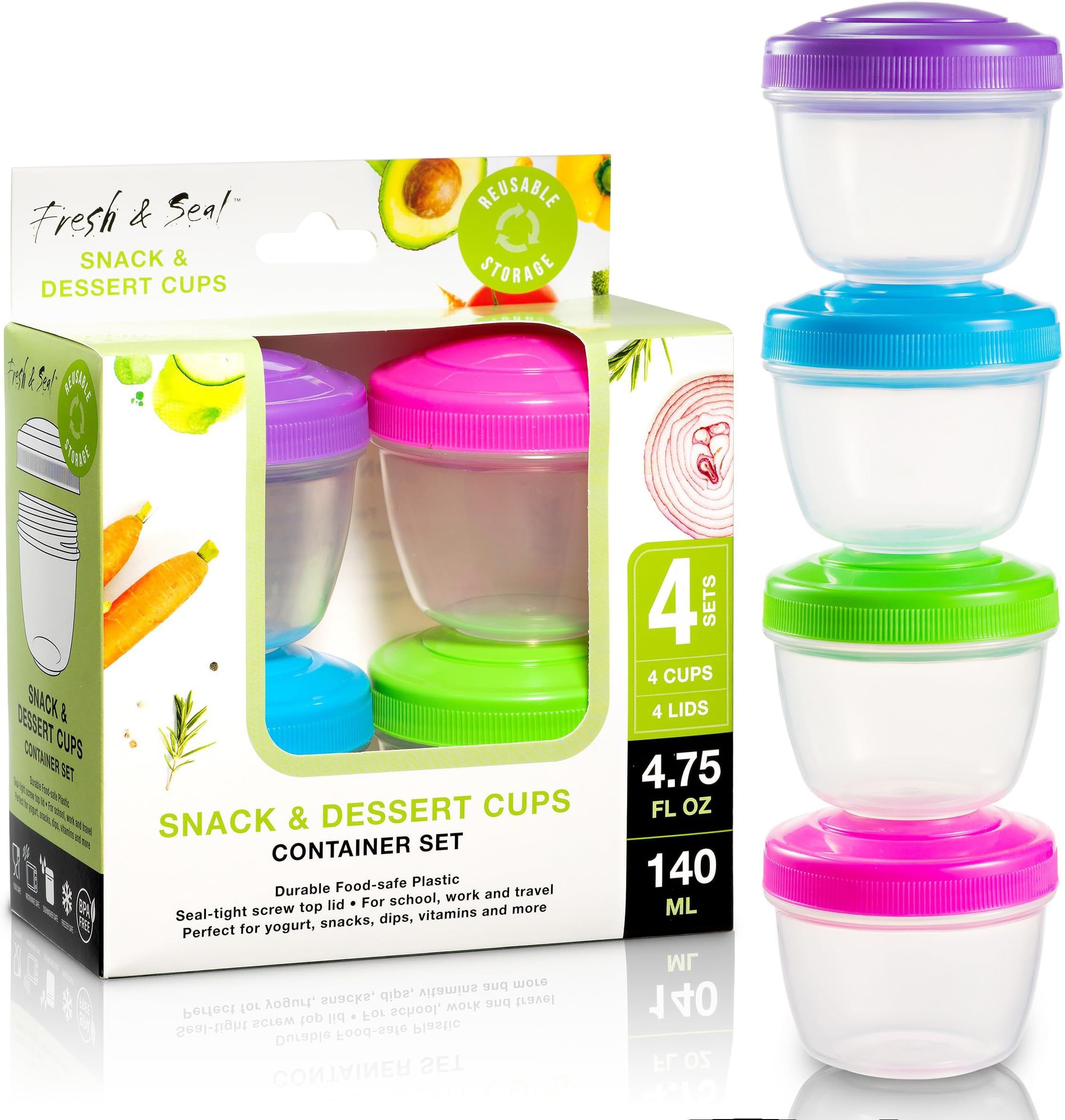 Amazon.com: Tupperware Set of 5 Smidgets 1 Ounce Mini Containers Green ...