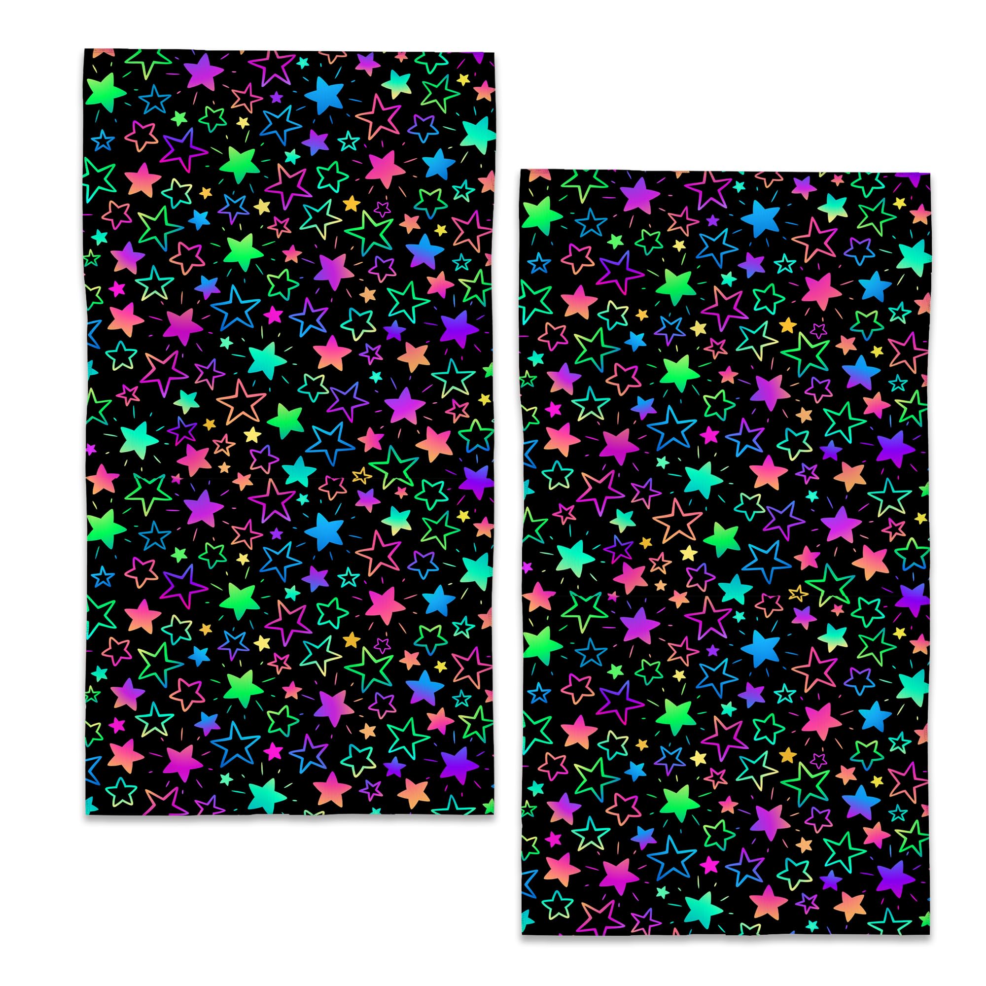 Amazon.com: BIGXIUKA Neon Stars Bathroom Hand Towels, Rainbow ...