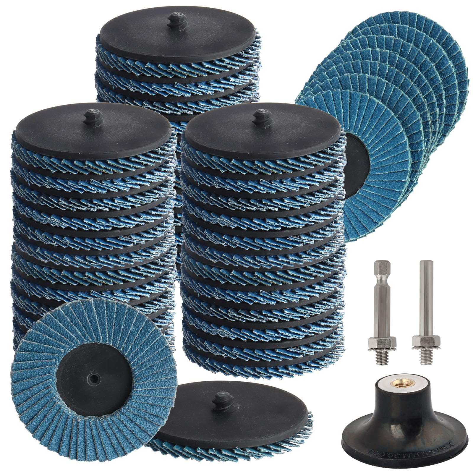 Amazon.com: AOKLIT 48 Pcs 3 Inch Flap Disc, Roll Lock Sanding Disc 40 ...