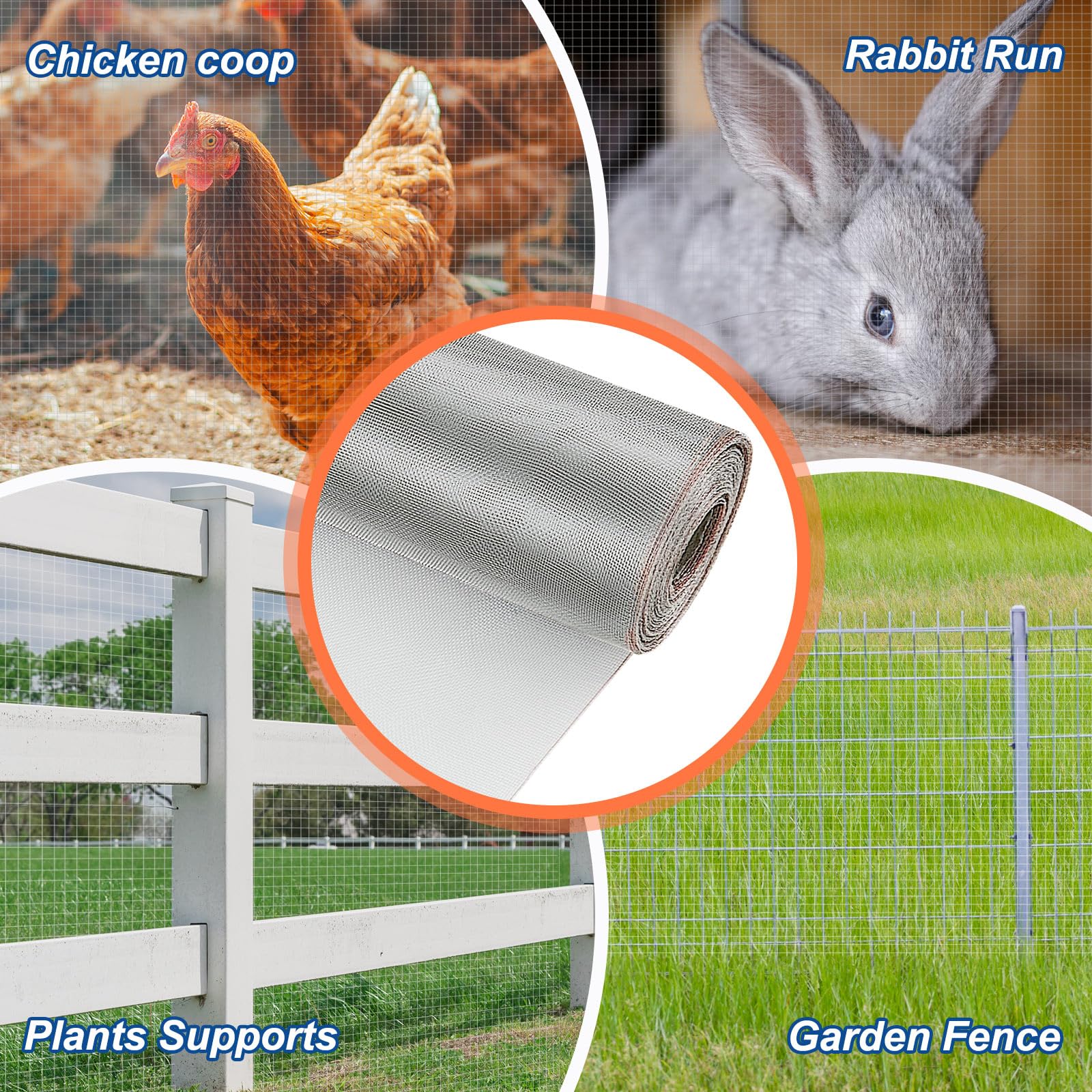 Snapklik.com : Blulu 304 Stainless Steel Mesh 40 Inch X 98 Feet Metal ...