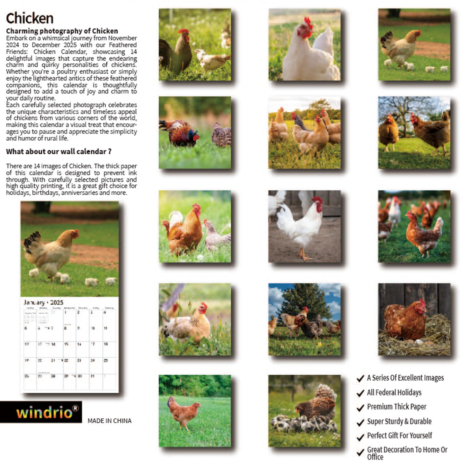 Snapklik.com : 2024 2025 Wall Calendar, 14 Months November 2024 ...