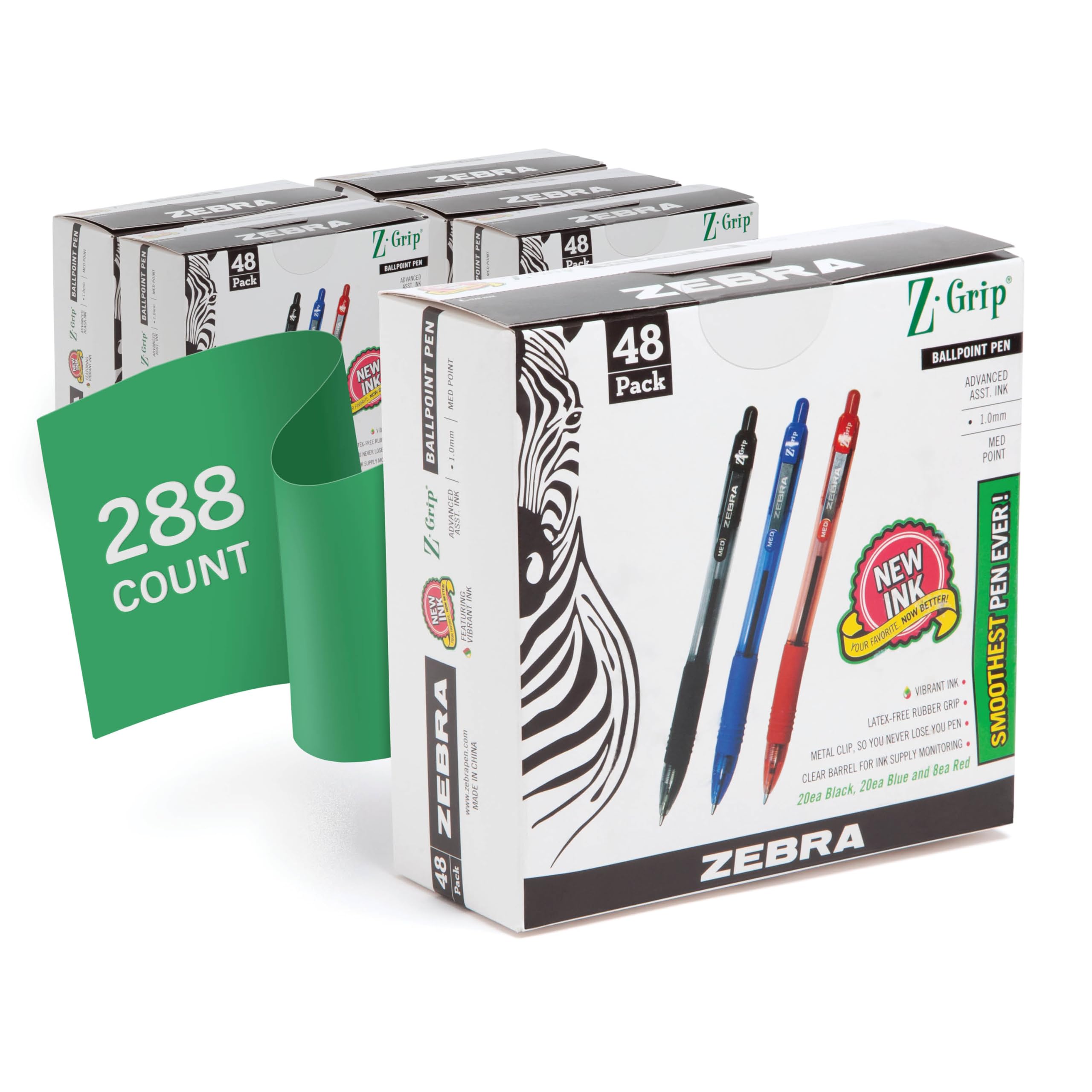 Snapklik.com : Zebra Pen Z-Grip Retractable Ballpoint Pen, Medium Point ...
