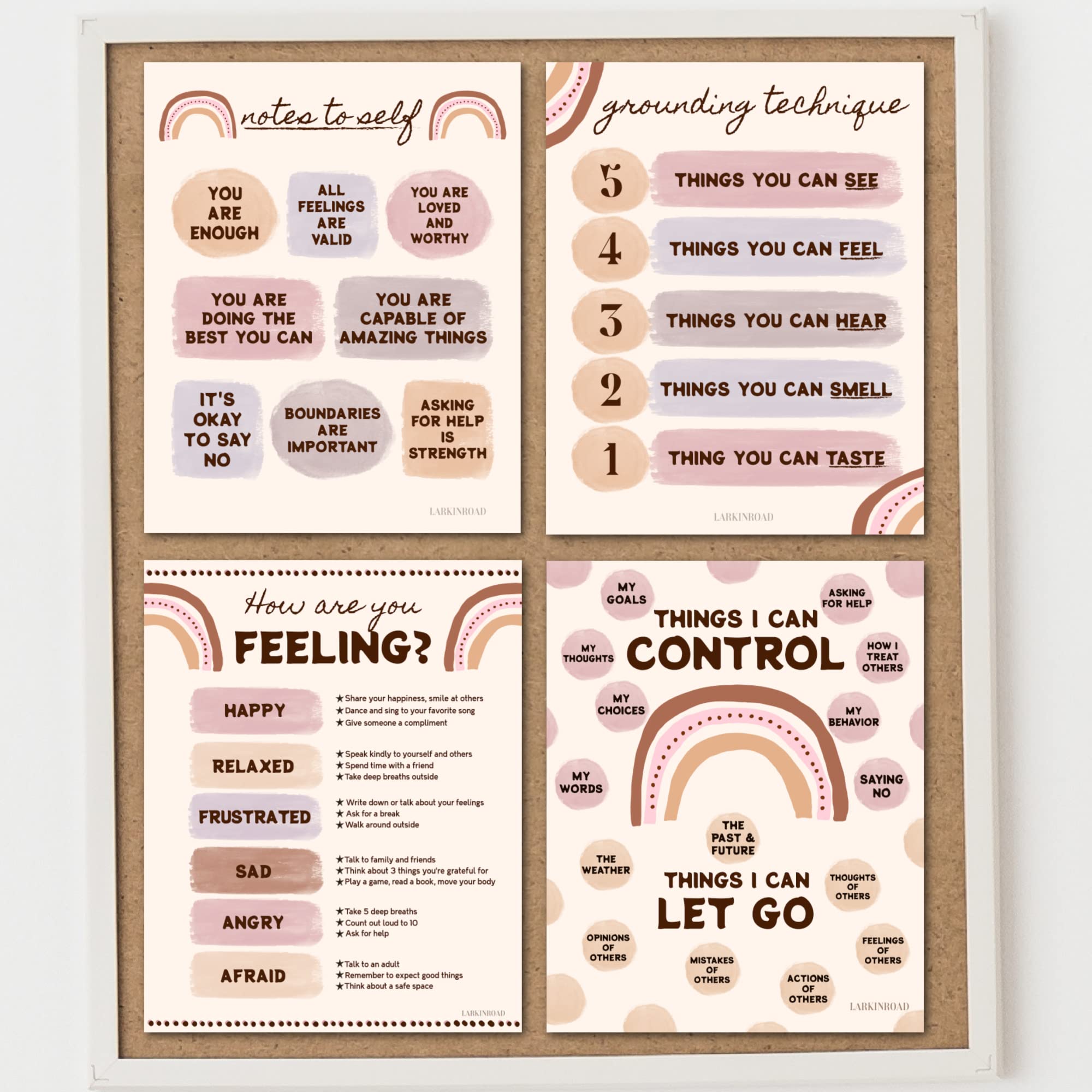 Buy 4 Pack Mental s – Boho Classroom s Decorations - Therapy Counselor ...