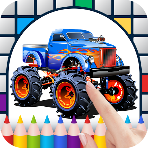 Monster Trucks Color by Number - Free Pixel Art Game - Coloring Book ...