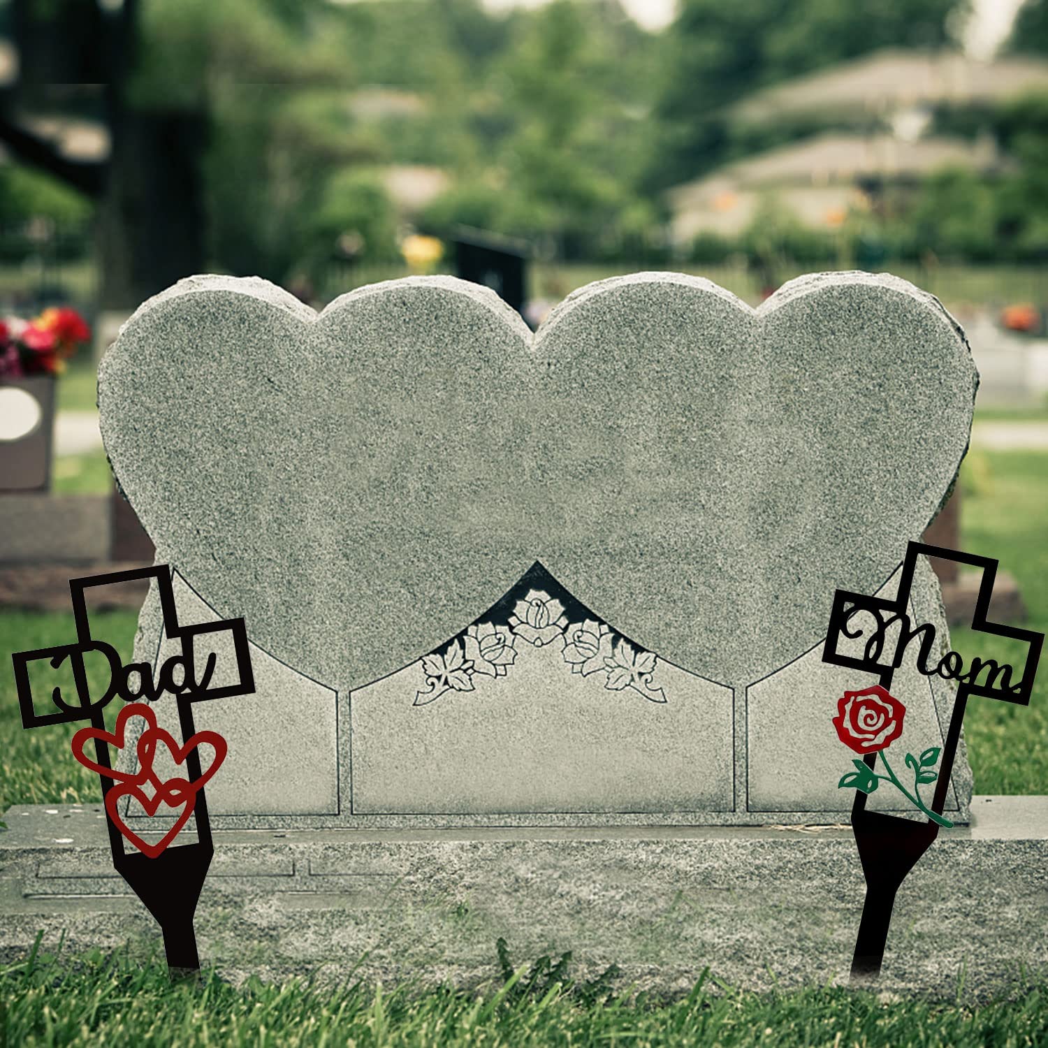 Snapklik.com : YumSur Metal Cross Garden Stake Graves Cemetery ...