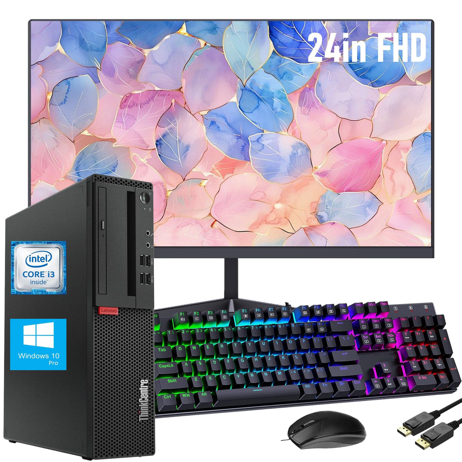 Lenovo ThinkCentre M710s SFF Desktop PC de computadora con Monitor FHD ...