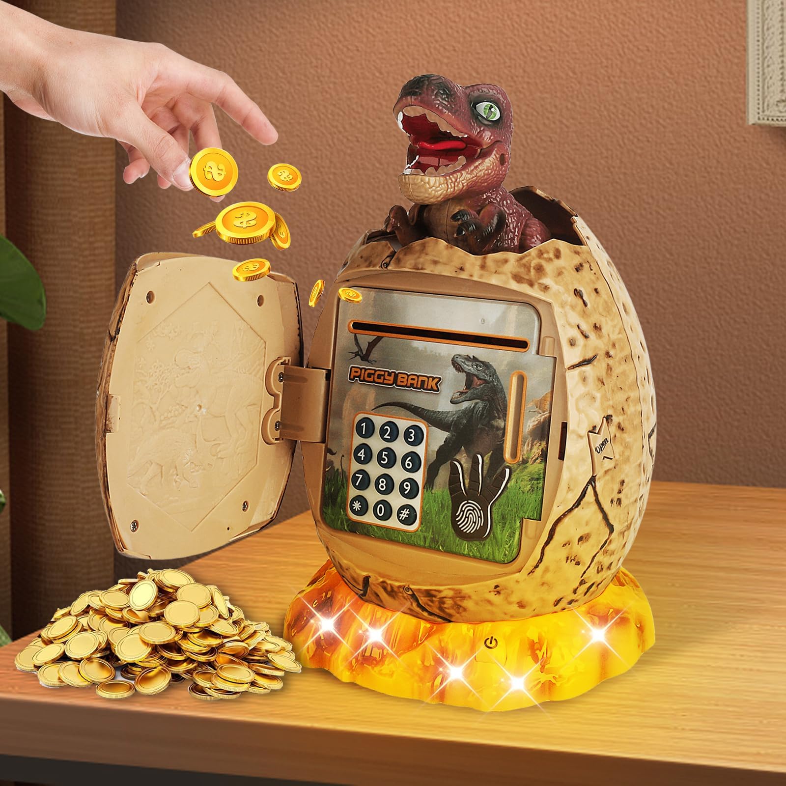 Vegena Elektronische Spardose, Dinosaurier Spardose, Elektronische ...