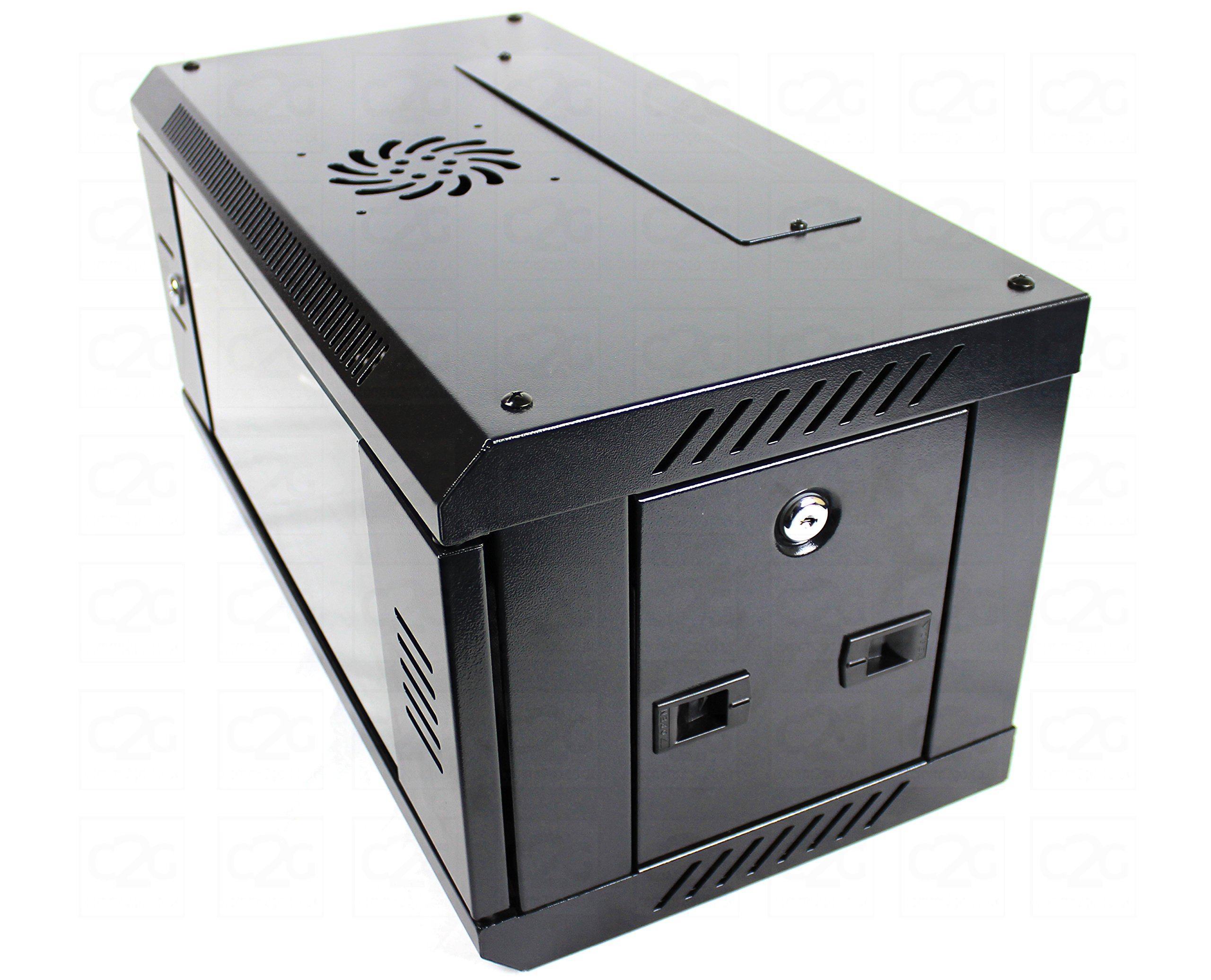 Buy 6U 19" 300mm Black Network Cabinet Data Comms Wall Rack, Patch ...